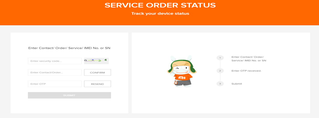 How to check Mi Service Order Status? - MiService.in